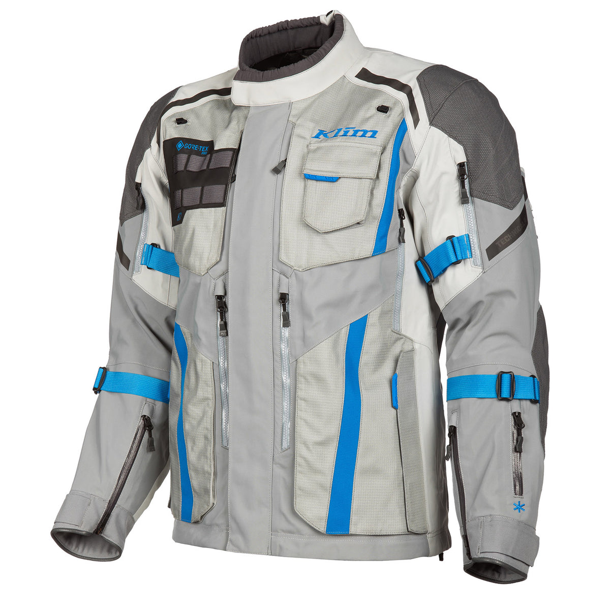 Geaca moto Klim Badlands Pro 2023 Cool Gray Electric Blue Lemonade ...